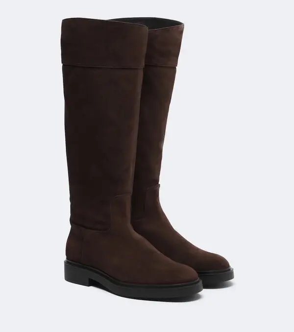 AQUAZZURA Ride Suede Knee-high Boots - Brown
