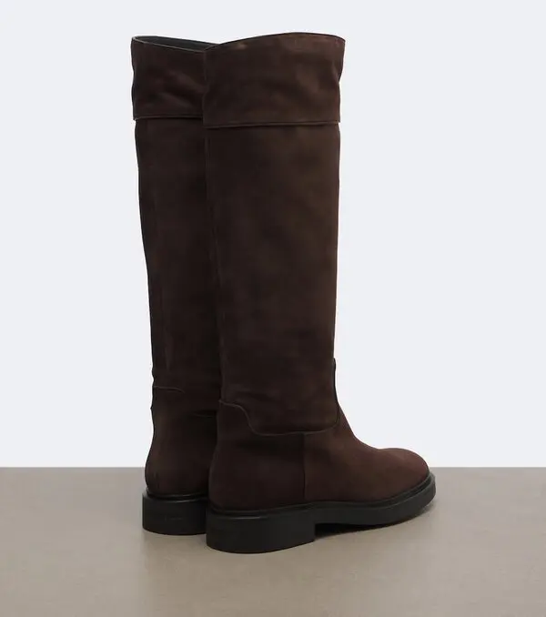 AQUAZZURA Ride Suede Knee-high Boots - Brown