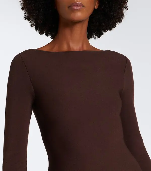 Simkhai Paola Knitted Satin Gown - Brown