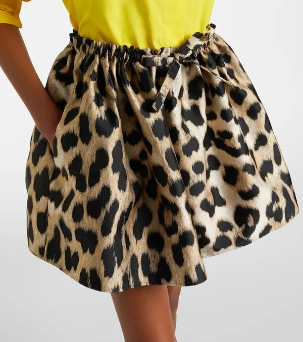 Givenchy Leopard-print Miniskirt - Beige