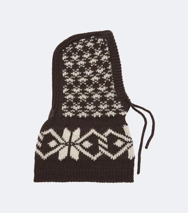 Moncler Fair Isle Sequined Wool-blend Balaclava