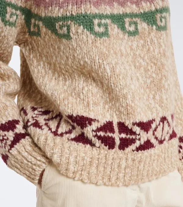 Moncler Wool And Alpace-blend Jacquard Sweater