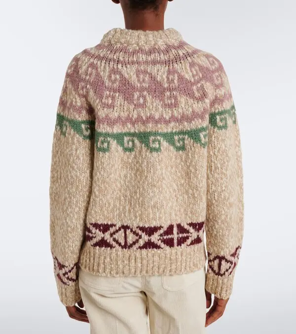 Moncler Wool And Alpace-blend Jacquard Sweater