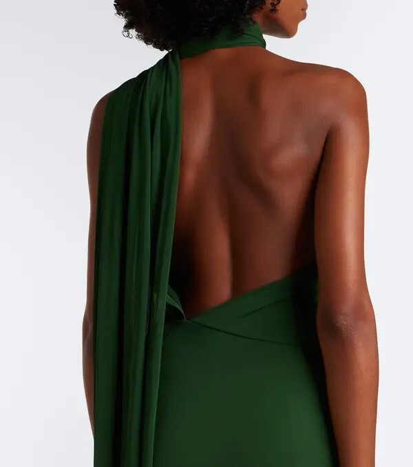 Alex Perry One-shoulder Jersey Gown