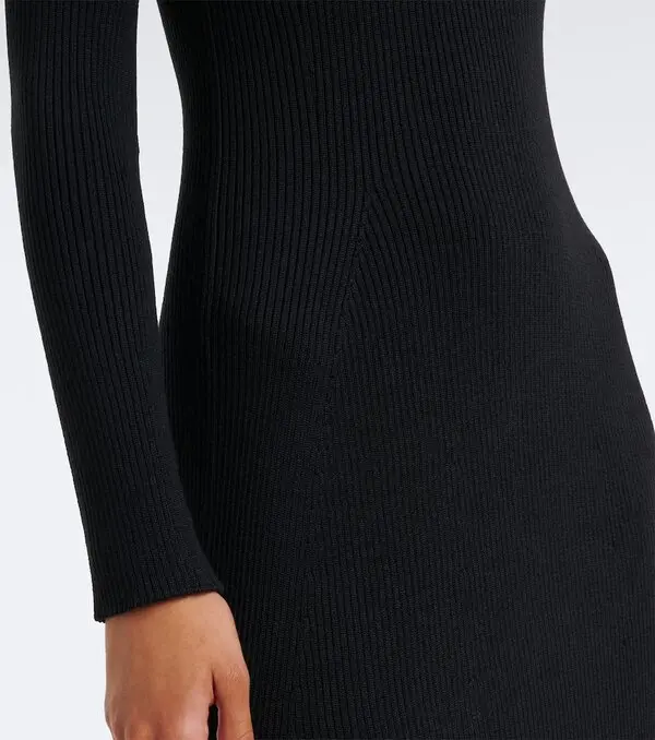 Moncler Ribbed-knit Midi Dress