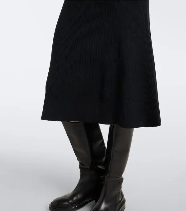 Moncler Ribbed-knit Midi Dress