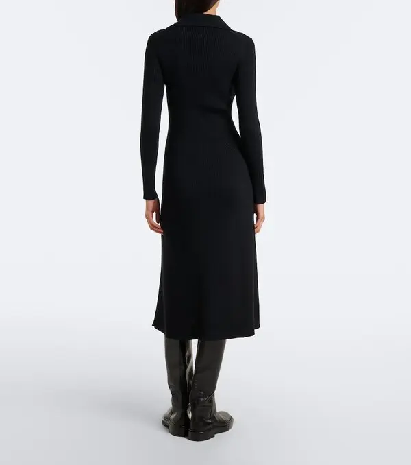 Moncler Ribbed-knit Midi Dress