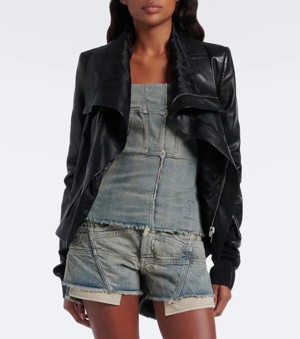 Rick Owens Distressed Denim Tube Top