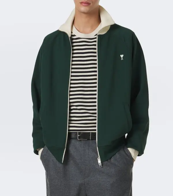 AMI Paris De Coeur Cotton Jersey Sweatshirt
