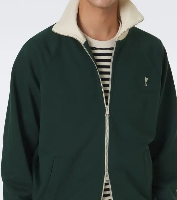 AMI Paris De Coeur Cotton Jersey Sweatshirt