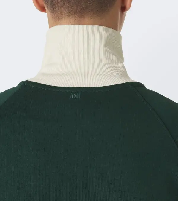 AMI Paris De Coeur Cotton Jersey Sweatshirt