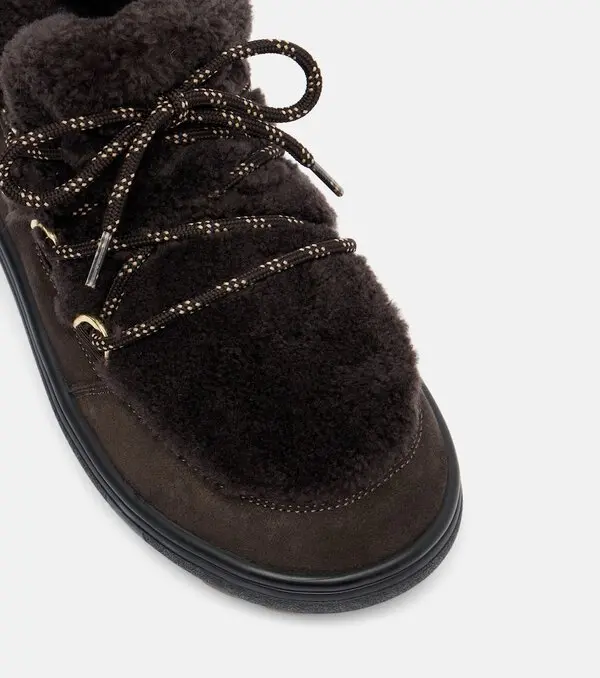 Bogner Chamonix Shearling-trimmed Suede Ankle Boots