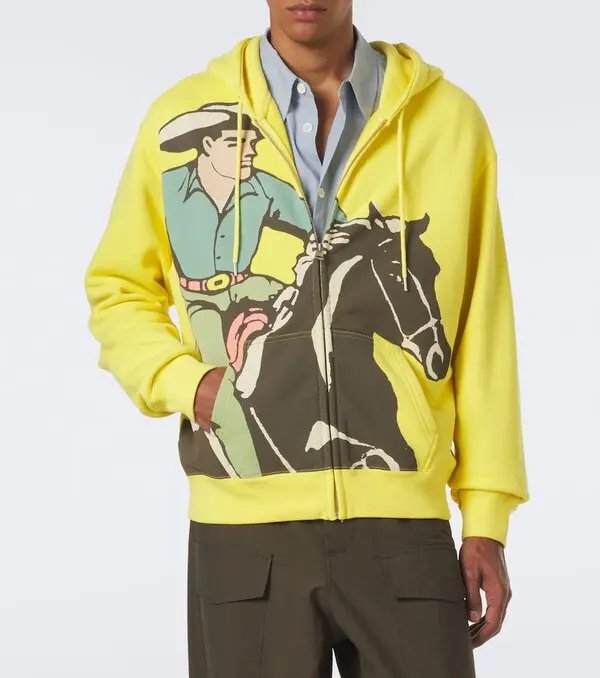 JW Anderson Printed Cotton Jersey Hoodie
