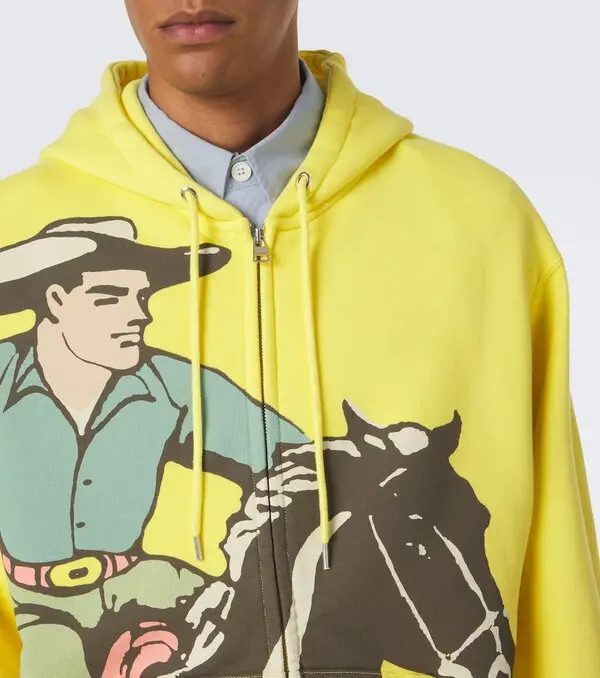 JW Anderson Printed Cotton Jersey Hoodie