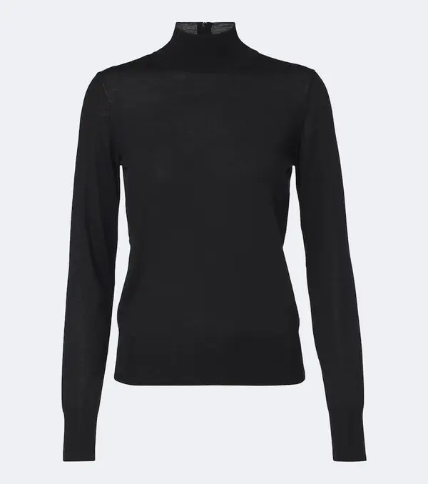 Carolina Herrera Wool And Silk-blend Sweater - Black
