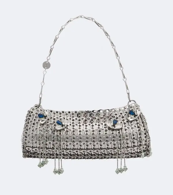 Rabanne 1969 Embellished Shoulder Bag - Silver