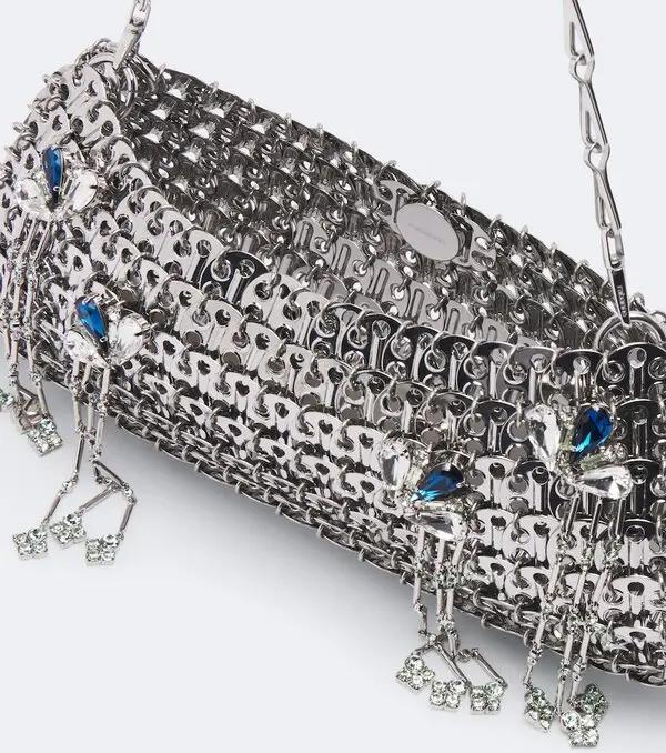 Rabanne 1969 Embellished Shoulder Bag - Silver