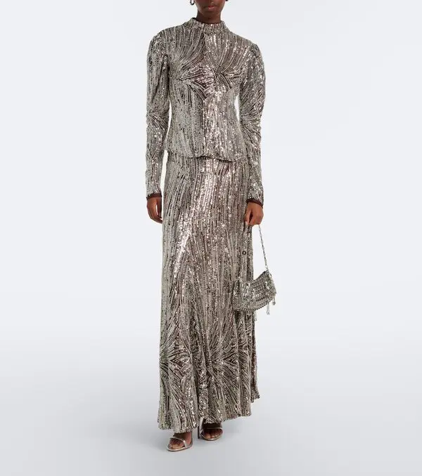Rabanne 1969 Embellished Shoulder Bag - Silver