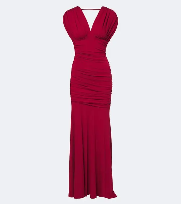 Simkhai Norvelle Draped Open-back Gown