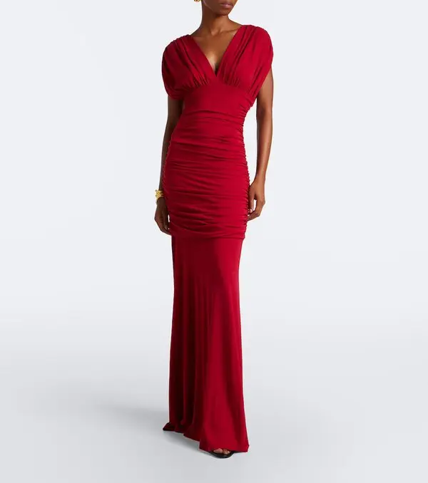 Simkhai Norvelle Draped Open-back Gown