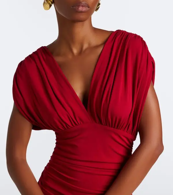 Simkhai Norvelle Draped Open-back Gown