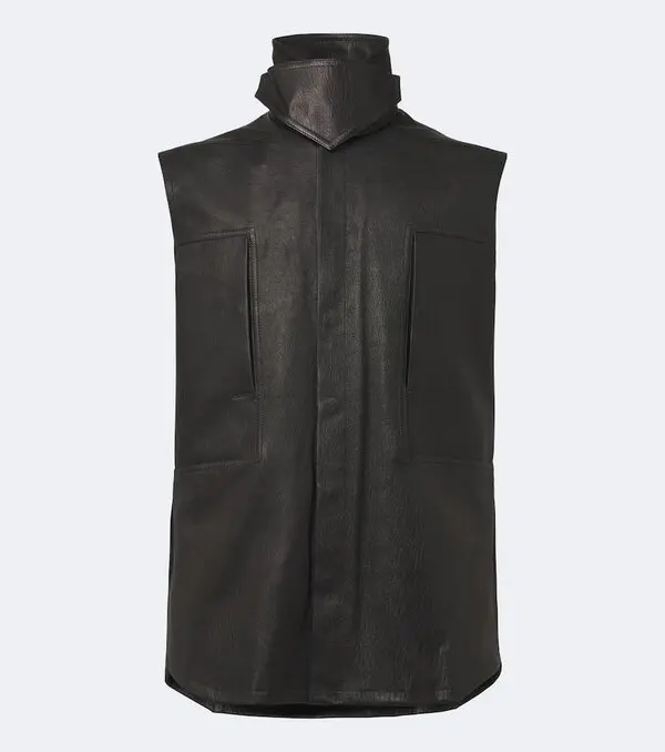 Rick Owens Sl Leather Vest - Black