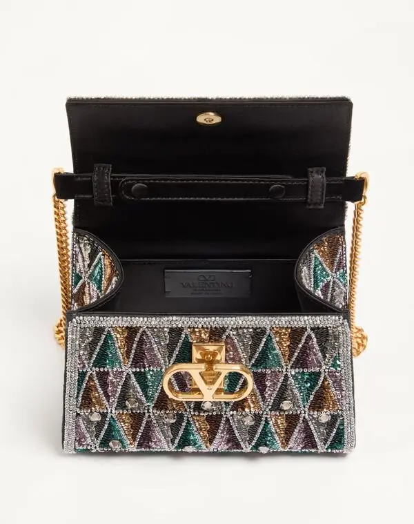 Valentino Garavani Vsling Embroidered Mini Handbag