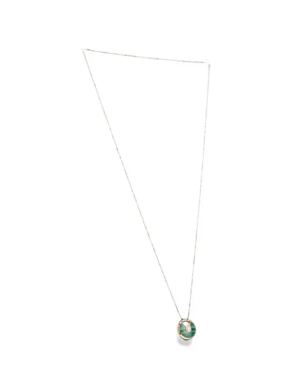 Cartier Amulette Malachite And Diamond Necklace
