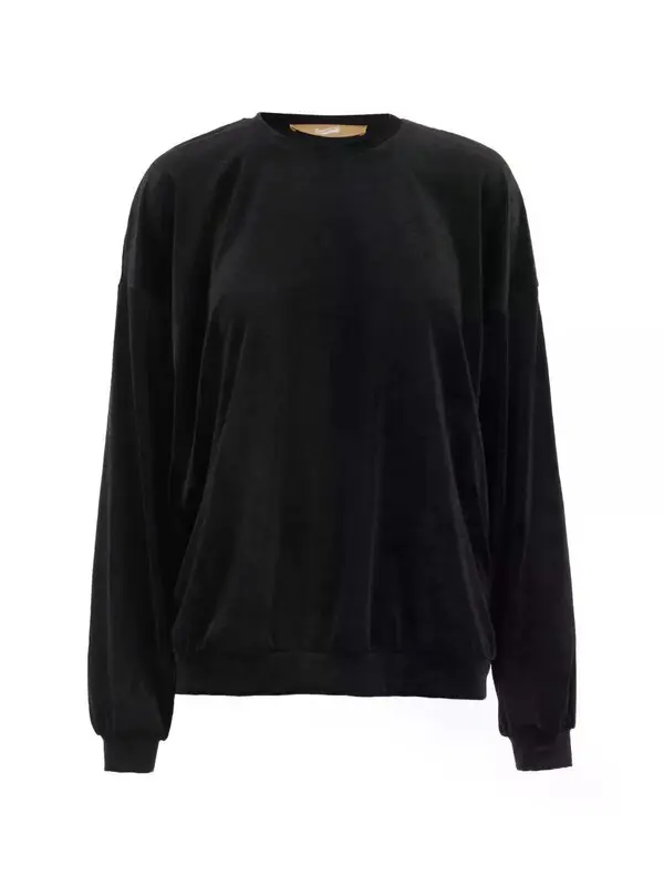 DON'T @ ME Paisley-jacquard Velvet Sweater