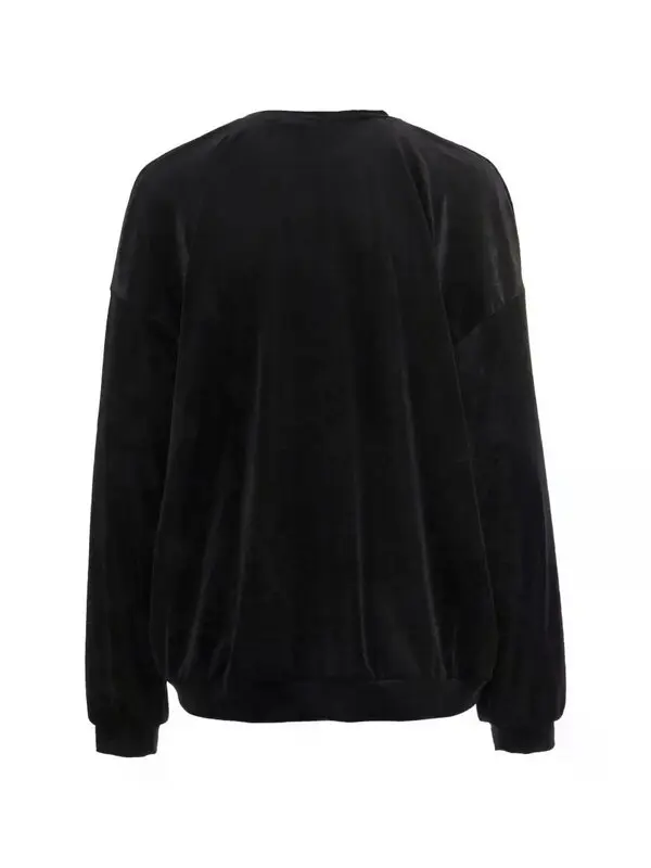 DON'T @ ME Paisley-jacquard Velvet Sweater