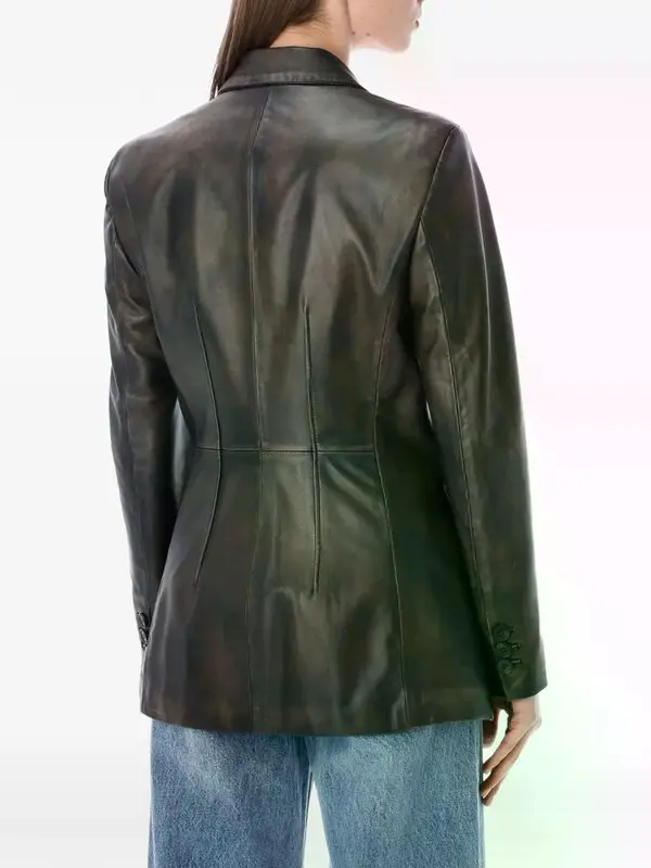 SWD BY S.W.O.R.D. Rub-off Leather Blazer