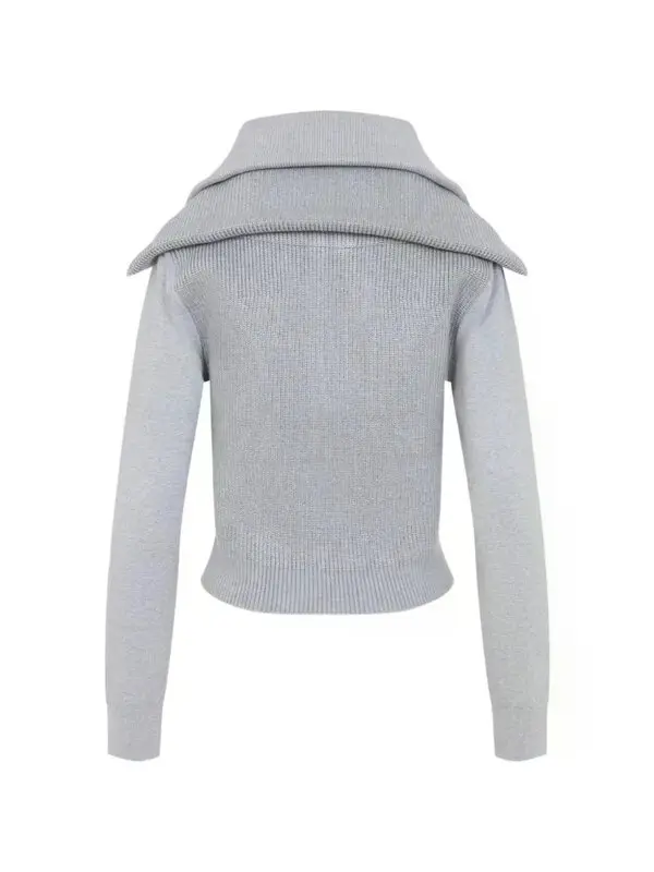 Balenciaga Layered-collar Ribbed-knit Sweater