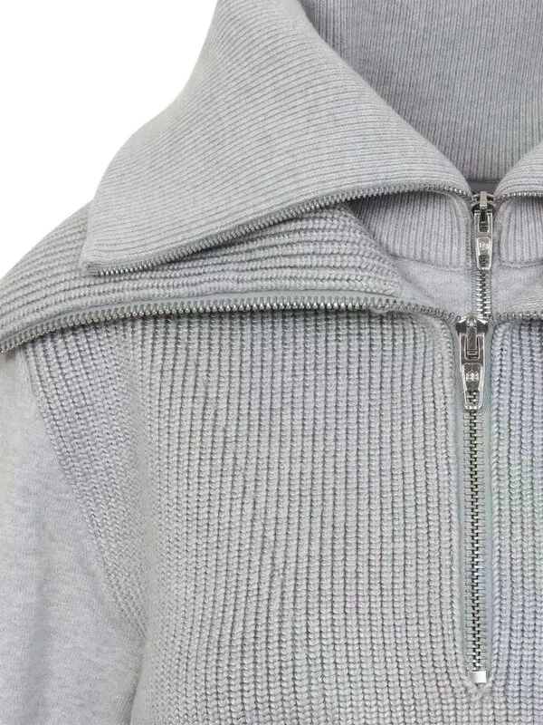 Balenciaga Layered-collar Ribbed-knit Sweater