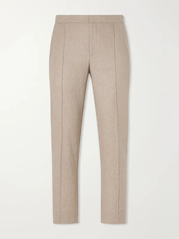 Zegna Straight-leg Wool, Cashmere And Silk-blend Trousers