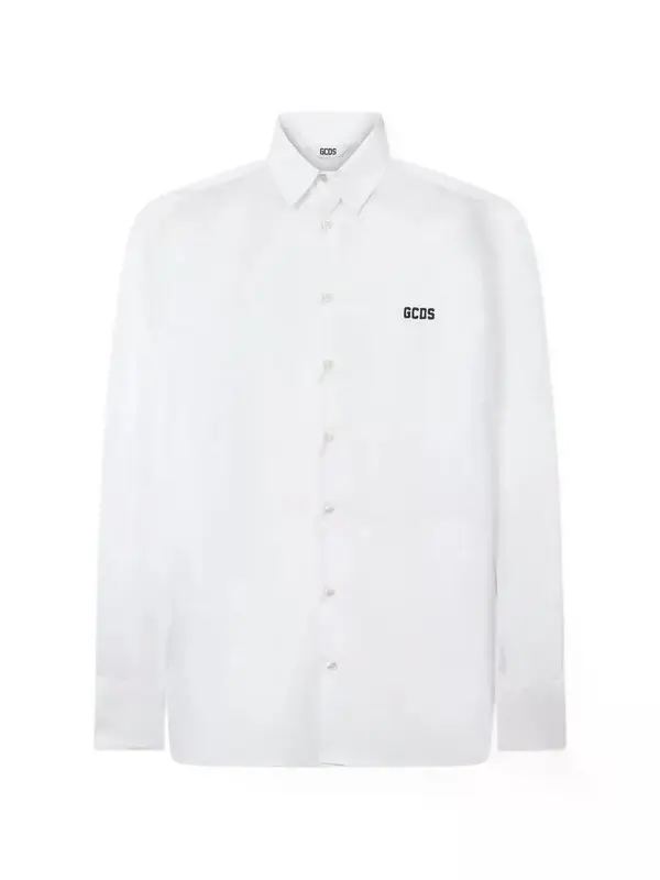 Gcds Logo-embroidered Shirt