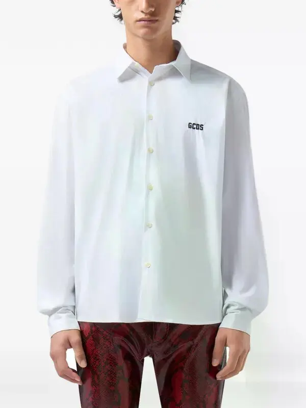 Gcds Logo-embroidered Shirt