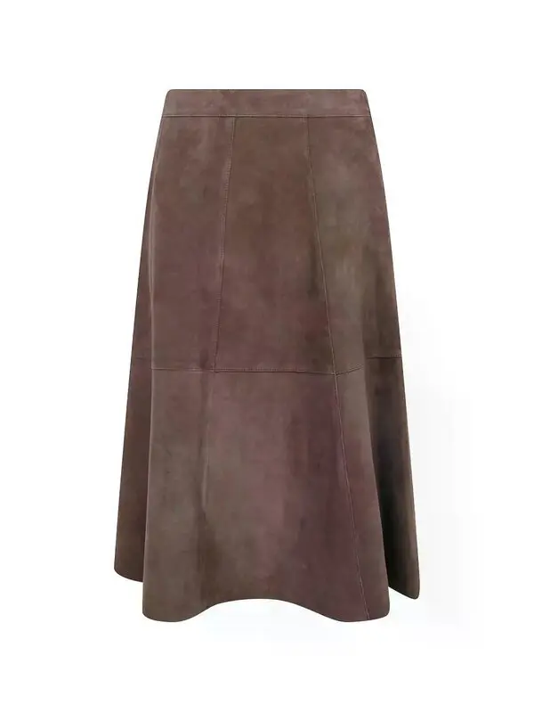 THE JACKIE LEATHERS Sandy Panelled Suede Skirt