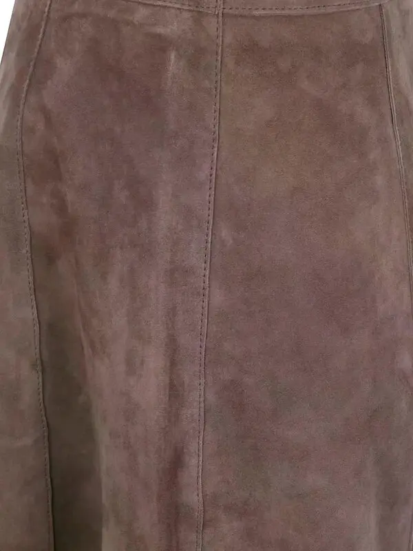 THE JACKIE LEATHERS Sandy Panelled Suede Skirt