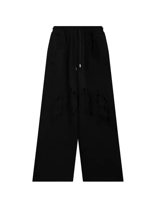 Gcds Logo-perforated Laser-cut Track Pants