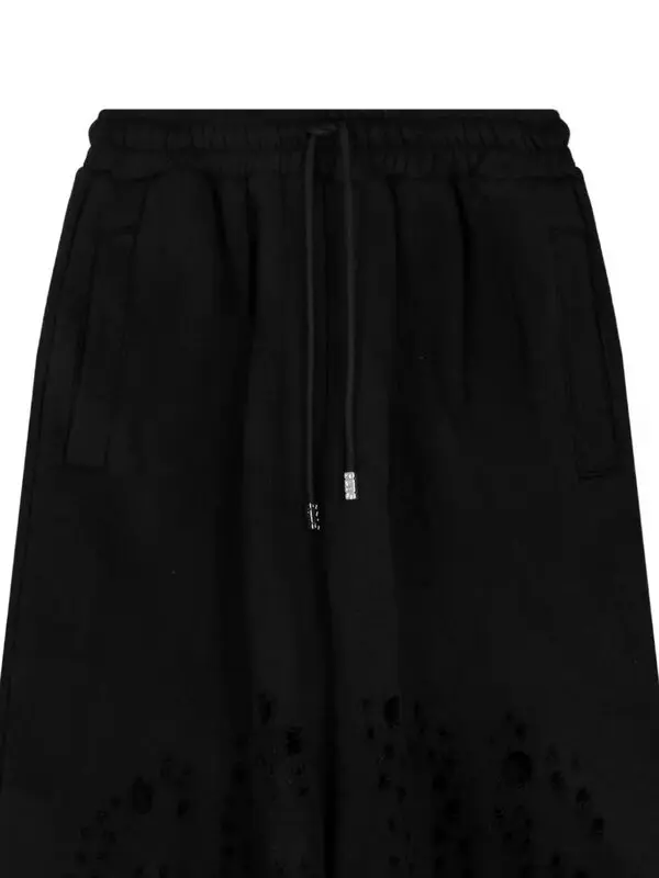 Gcds Logo-perforated Laser-cut Track Pants