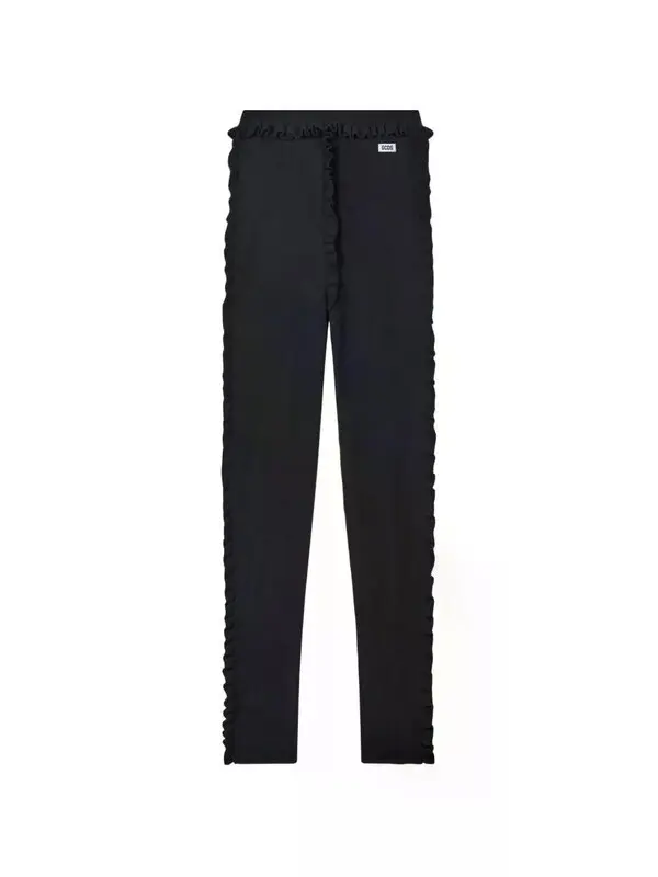 Gcds Medusa Ruffle-trim Knitted Leggings