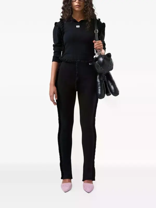 Gcds Medusa Ruffle-trim Knitted Leggings