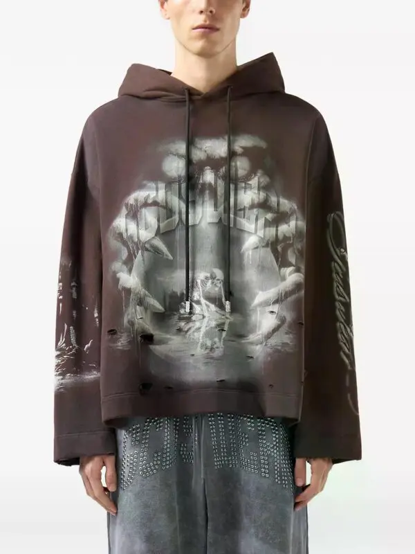Gcds Gothic Graphic-print Hoodie