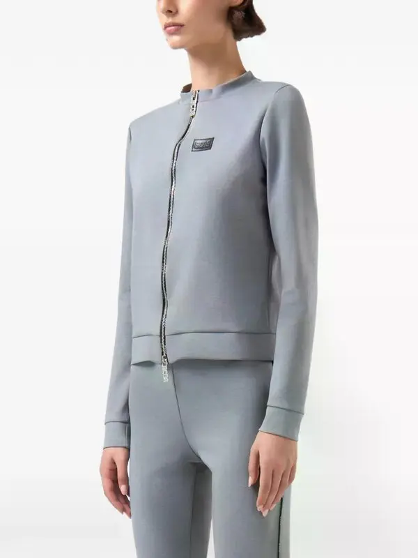 Gcds Logo-patch Zip-up Sweatshirt