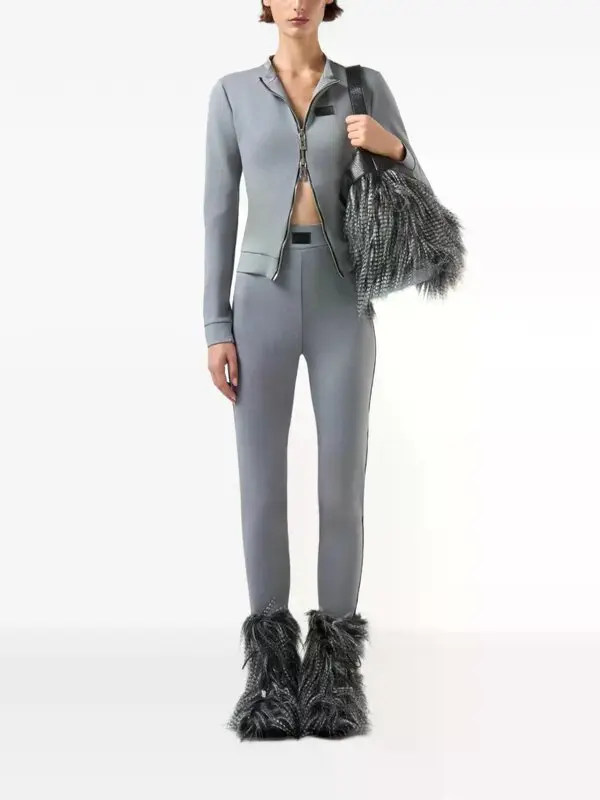 Gcds Logo-patch Contrast-trim Leggings