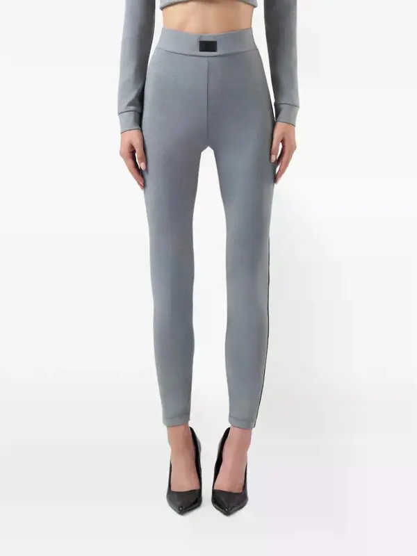 Gcds Logo-patch Contrast-trim Leggings