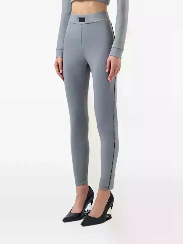 Gcds Logo-patch Contrast-trim Leggings