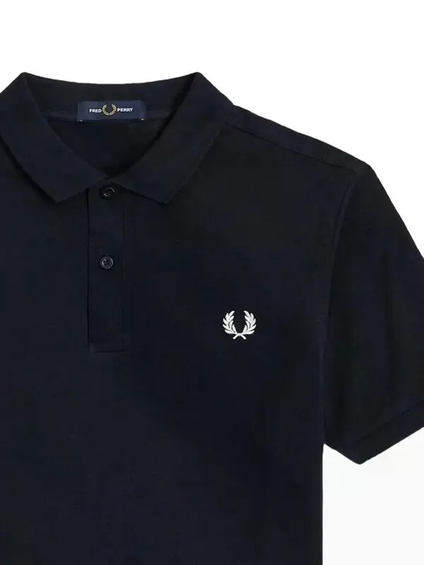 Fred Perry Logo-embroidered Cotton Polo Shirt - Blue