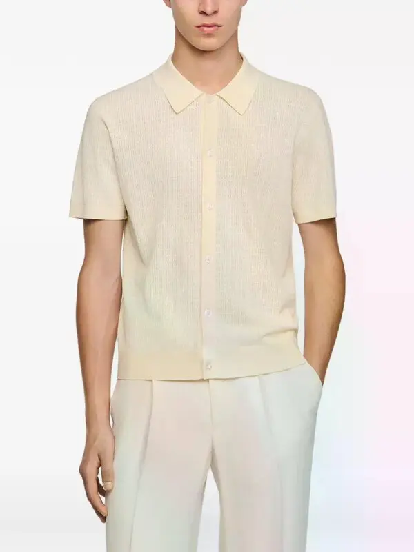 Sandro Openwork Shirt - Neutrals