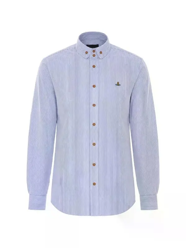 VIVIENNE WESTWOOD Stripe-print Button-down Shirt - Blue